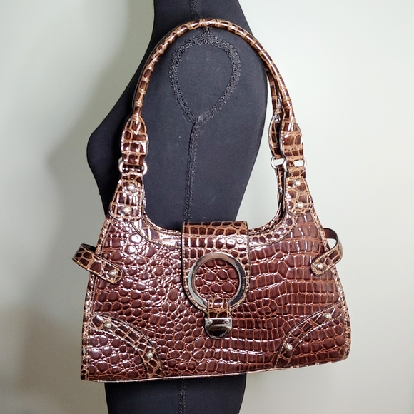 Bags | 5 Brown Faux Leather Purse | Poshmark
